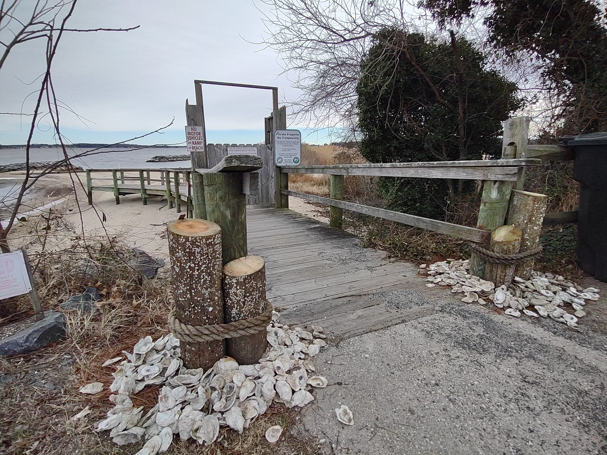 New Look for CP Beach Entrance - Glebe Harbor - Cabin Point